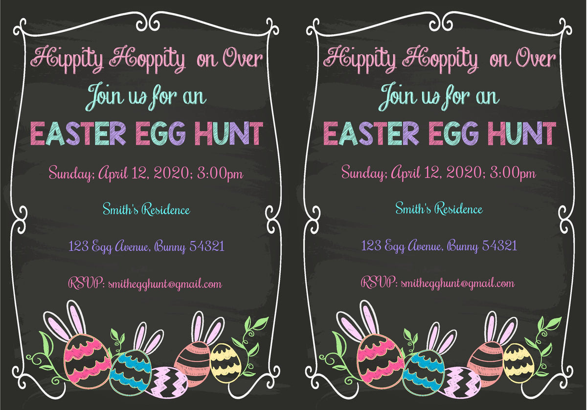 Editable - Easter Egg Hunt Invitation – Topper Confetti