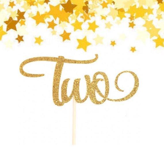 Two Cake Topper, 2 Cake Topper, 2nd Birthday Cake Topper, Second Birth ...